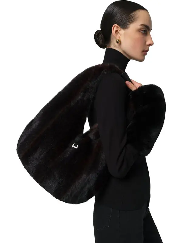 Apparis Colette Shaved Mink Bag - Noir Multi