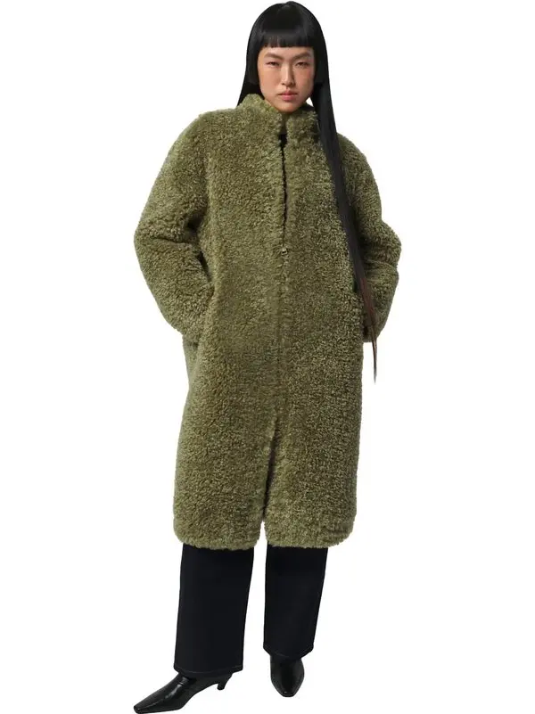 Apparis Jude Bouclette Overcoat - Khaki