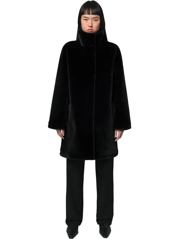 Apparis Blair Mid-length Coat - Noir