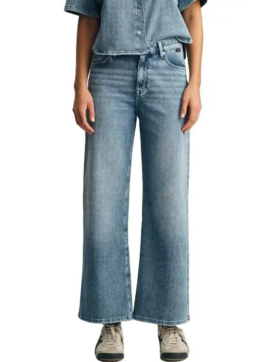 MAVI Paloma Wide Leg Ankle Jeans - Mid Move
