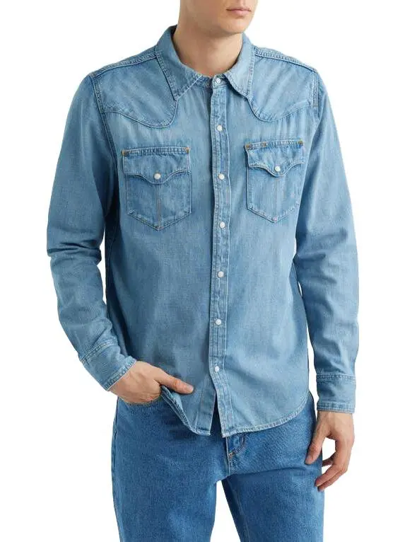 Tecovas Denim Snap-up Shirt - Light Wash