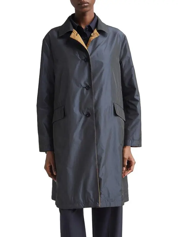 Herno Techno Reversible Taffeta Jacket - 9257 Navy To Camel