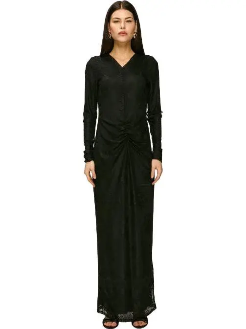 DASKA Stella Lace Maxi Dress - Black