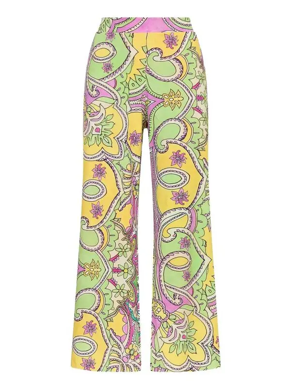 Malìparmi Paisley-print Cropped Trousers - Green