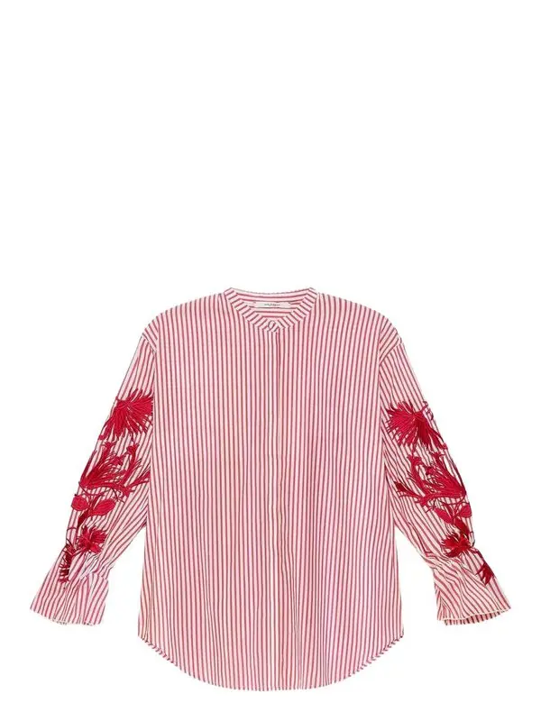 Malìparmi Striped Embroidered Shirt - Red