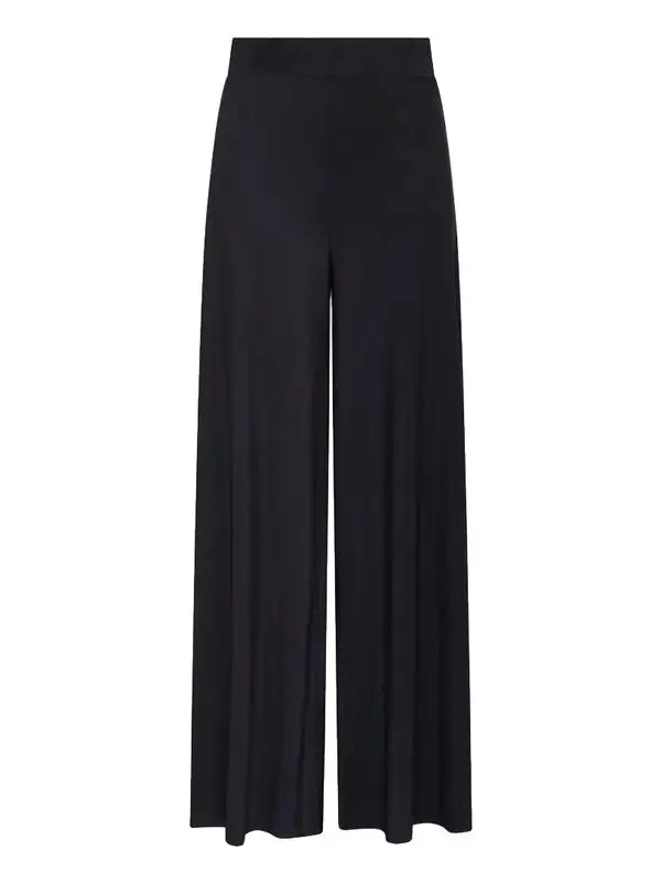 Malìparmi Elastic-waistband Palazzo Trousers - Black
