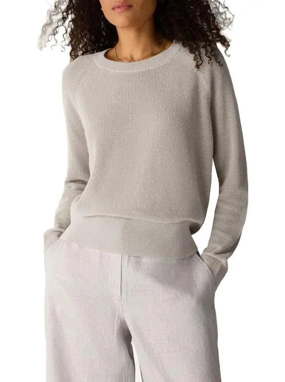 Eileen Fisher Crewneck Organic Linen And Cotton Sweater - Undyed Natural