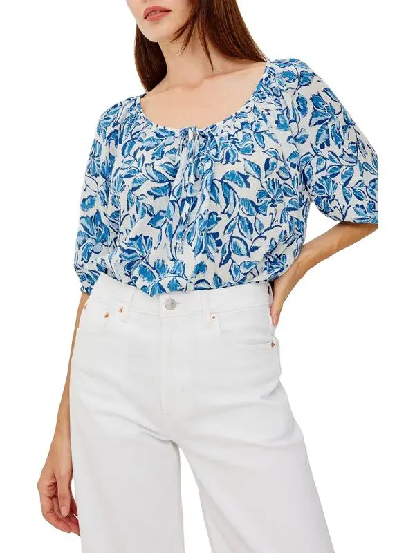 Rails Kirstie Floral Top - Azure Jasmine