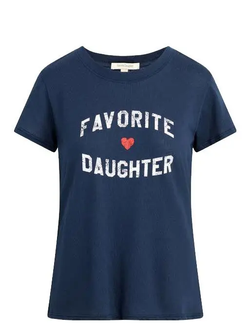 FAVORITE DAUGHTER Graphic T-shirt - Navy