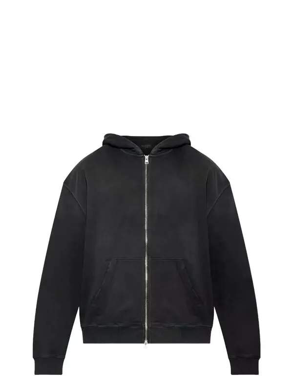 ALLSAINTS Graphic Print Zip-up Hoodie - Black