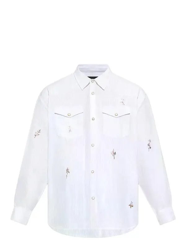 ALLSAINTS Portman Floral-embroidered Shirt - White