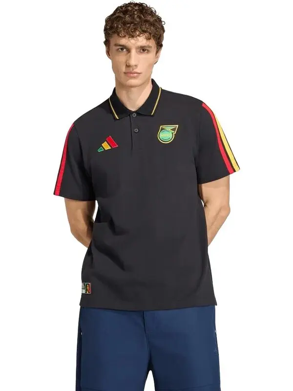 Adidas Jamaica National Team Alphaskin Polo - Black