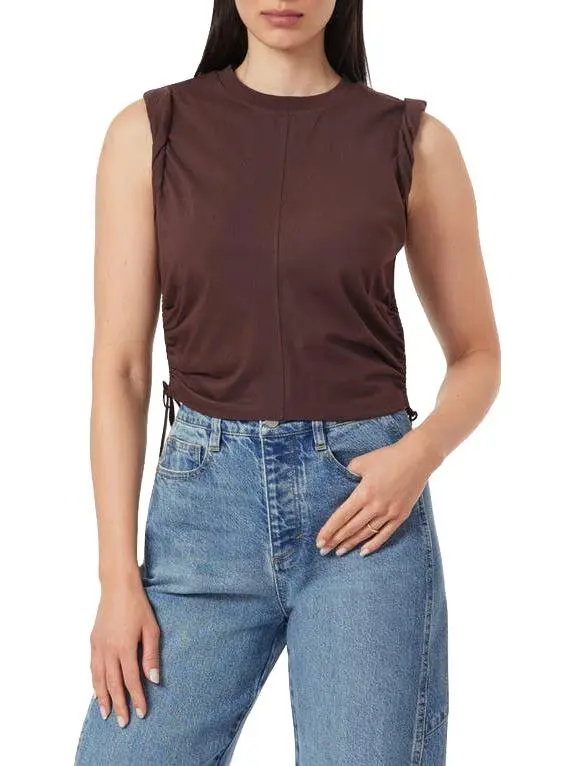 Habitual Luna Cinched Cotton Top - Mocha