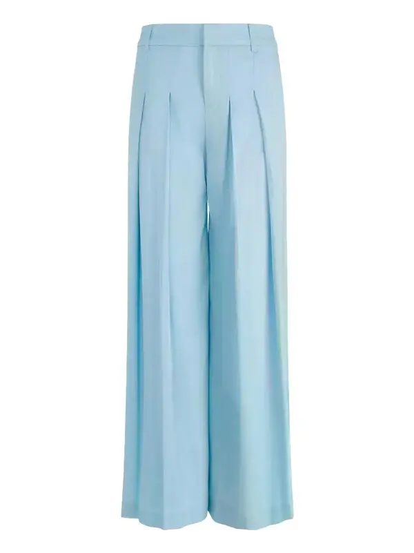 Alice + Olivia Blaire Pleated Trousers - Blue