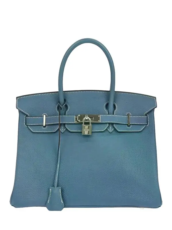 Hermès 2006 30 Birkin Togo Leather Tote Bag - Blue