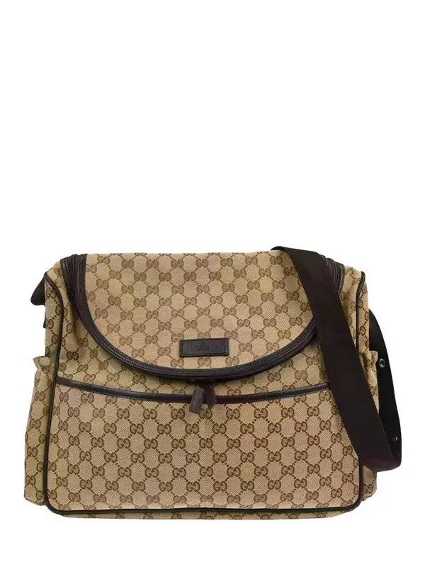Gucci 1990-2000s Gg Leather Shoulder Bag - Neutrals