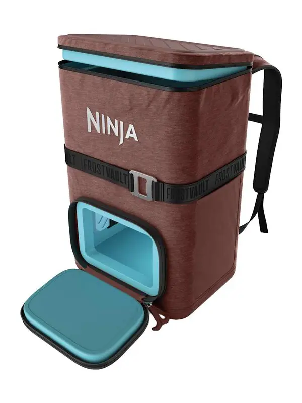 NINJA Frostvault Go Backpack Cooler With Cold Dry Zone - Brown