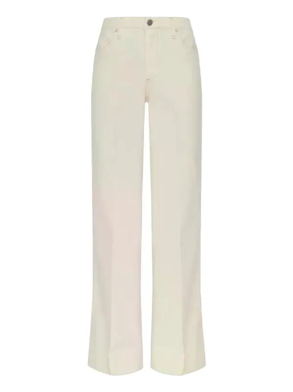 Rag & Bone Flared Cotton Trousers - Neutrals