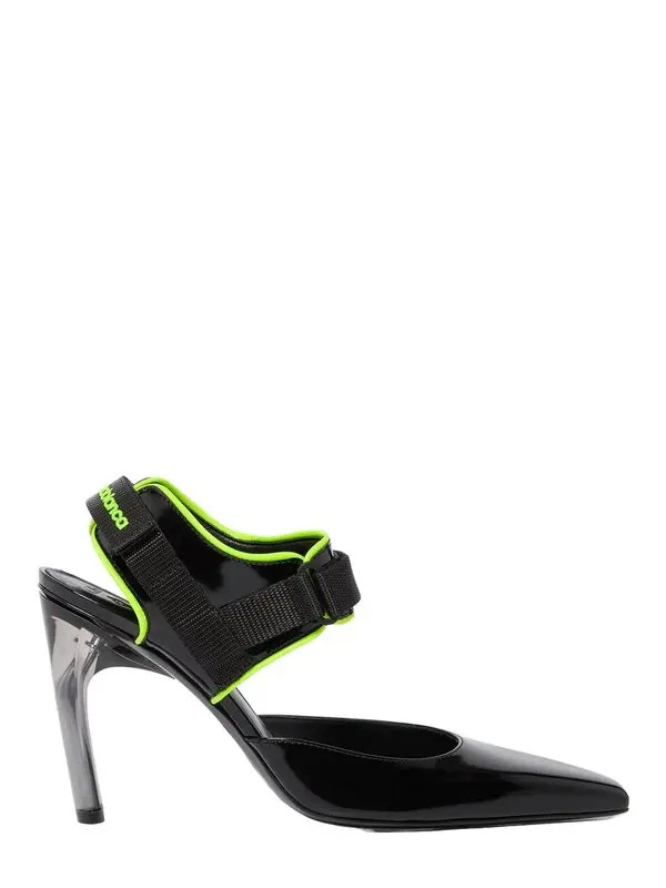 Casablanca Leather Raver Pumps - Black
