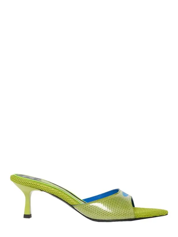 Casablanca Heeled Mule Sandals - Green