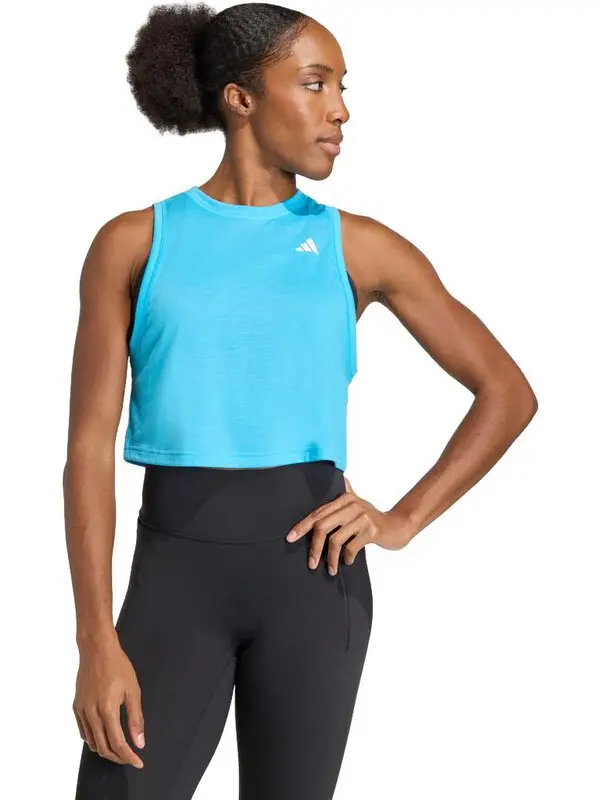 Adidas Train Essentials Boxy Workout Tank Top - Lucid Aquamarine
