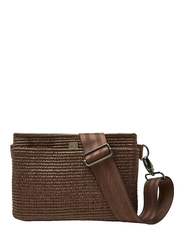 THINK ROYLN Bum Bag 2.0 Raffia Crossbody - Espresso