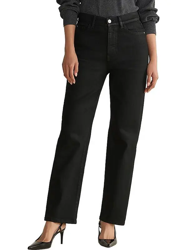 Warp + Weft Ase Stretch Straight Jeans - Coated Noir