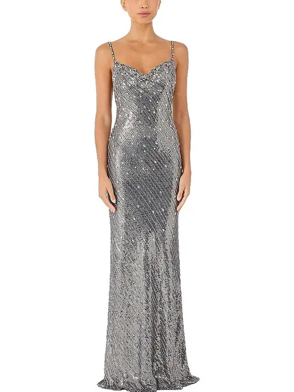 Jenny Packham Foxx Embellished Gown - Liquorice