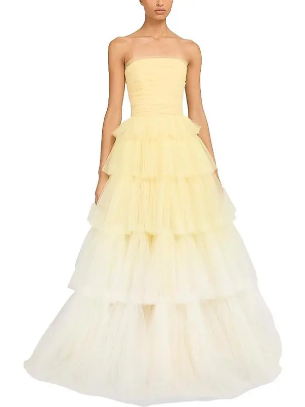 Jenny Packham Adore Tiered Bow Gown - Mimosa Ombre