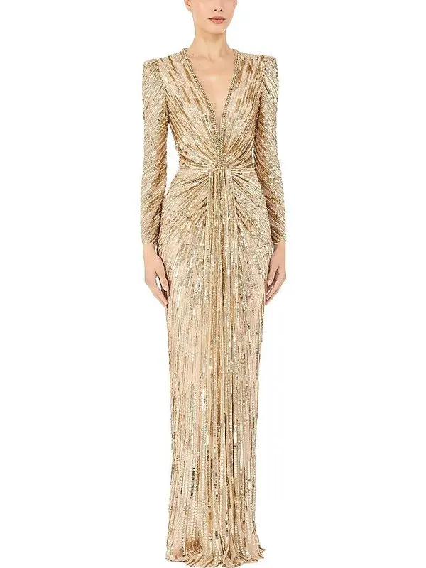 Jenny Packham Darcy Sequin-embellished Gown - Illusion