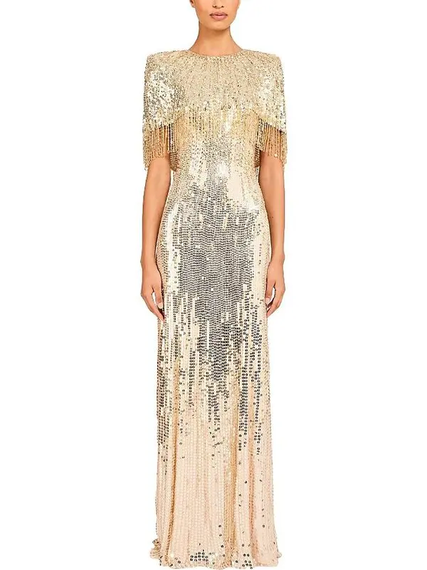 Jenny Packham Blake Sequin-embellished Maxi Dress - Sugar