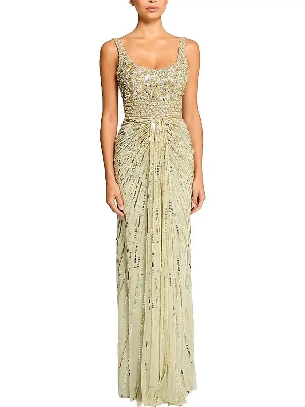 Jenny Packham Elixir Sequin-embellished Maxi Dress - Gentle Green