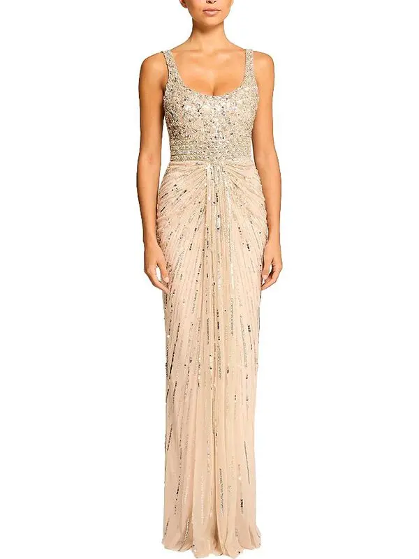 Jenny Packham Elixir Sequin-embellished Maxi Dress - Morganite