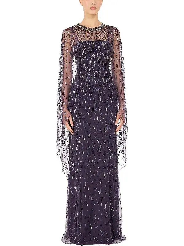 Jenny Packham Hestia Embellished Gown - Mauve