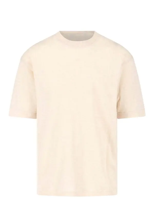 WHITE SAND Linen Blend T-shirt - Beige