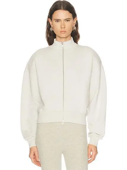 AGOLDE Jensen Zip Up Sweatshirt - Bone