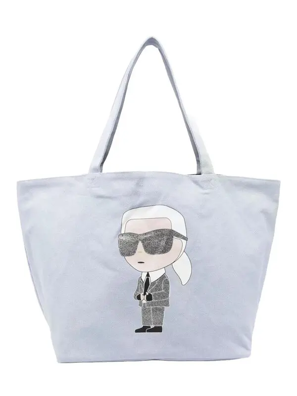 Karl Lagerfeld K/ikonik 2.0 Canvas Tote Bag - Blue