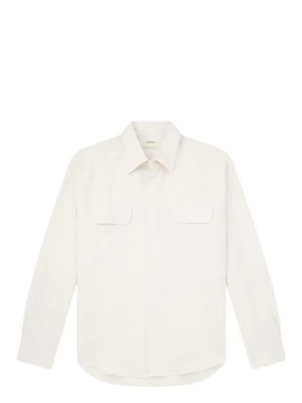 De Bonne Facture Artist Cotton And Hemp-blend Shirt - Neutrals