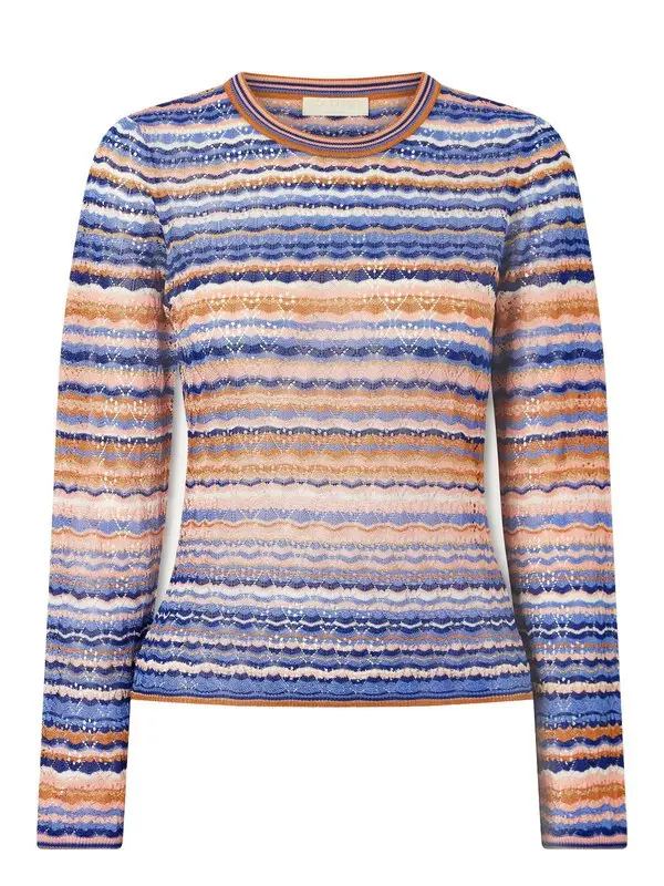 Ulla Johnson Lunaire Striped Knitted Sweater - Orange