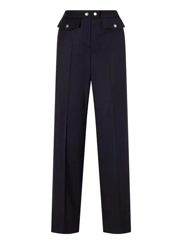 Alexander McQueen Bumster Wool Straight-leg Pants - Blue