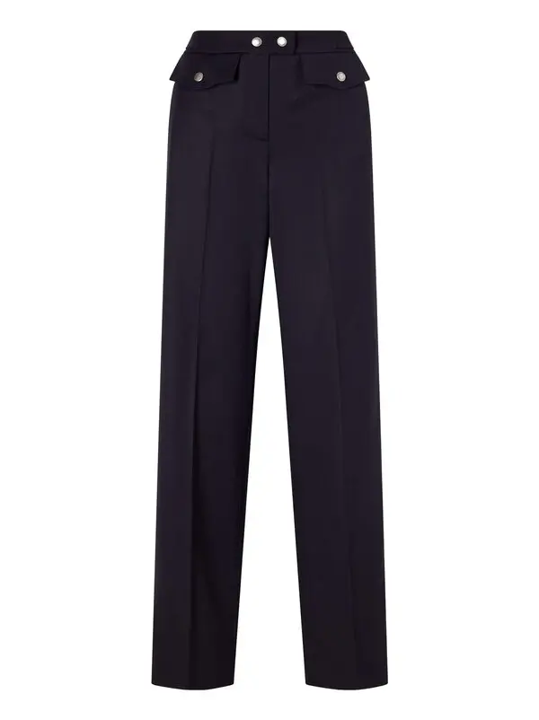 Alexander McQueen Bumster Wool Straight-leg Pants - Navy