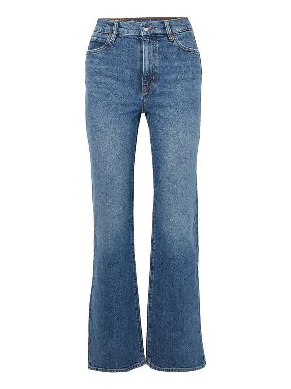 FRAME The Pixie Arrow High-rise Bootcut Jeans - Blue