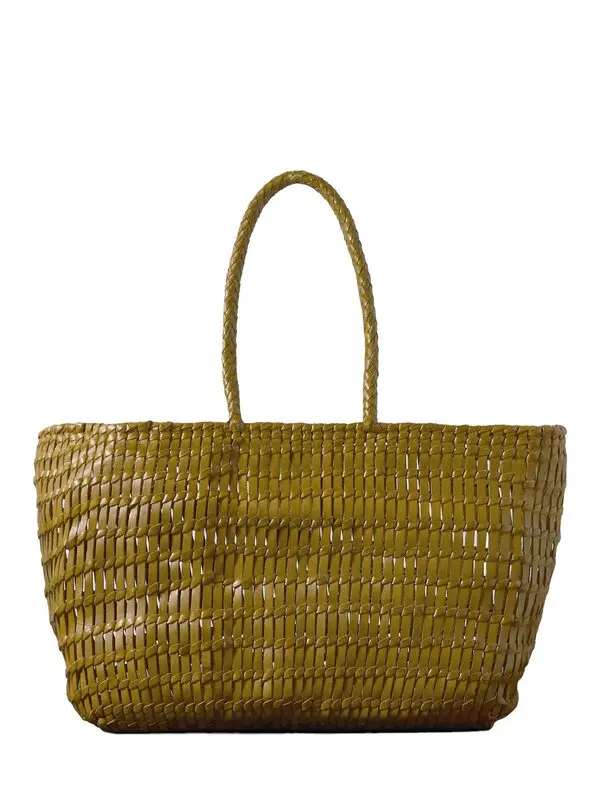 Dragon Diffusion Terrafino Woven Leather Tote - Green