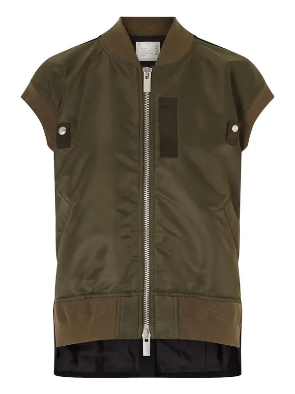 Sacai Padded Shell Gilet - Army Green