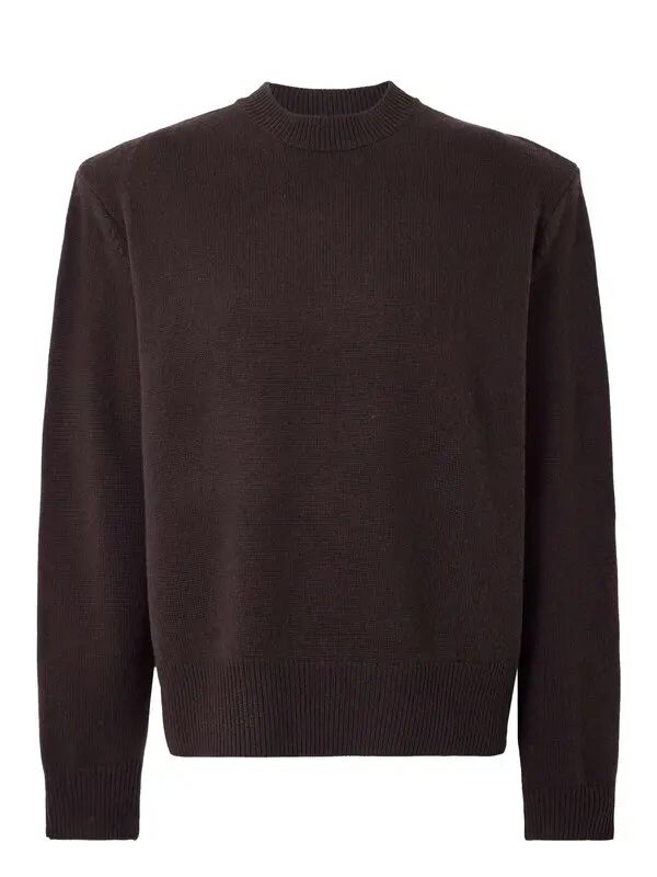 THE FRANKIE SHOP Oversized Wool And Cashmere-blend Sweater - Dark Brown