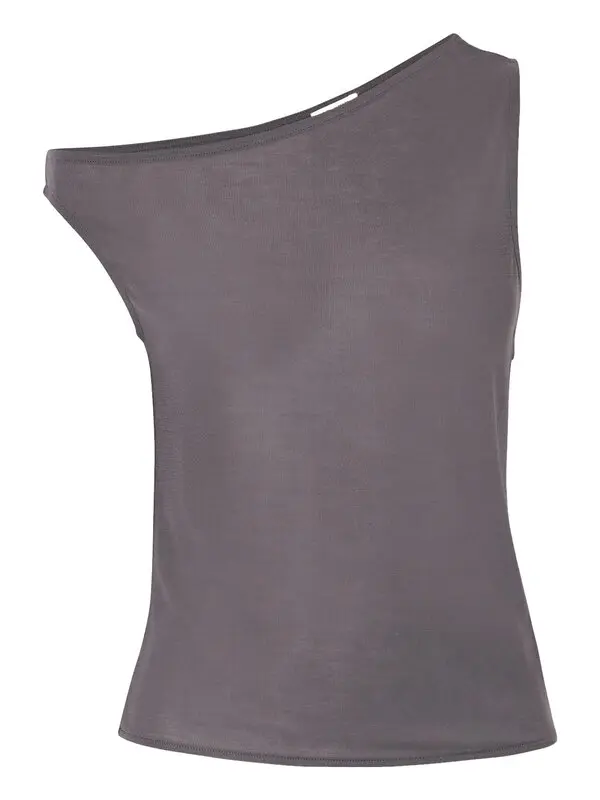 ST. AGNI Off-the-shoulder Tencel™ Lyocell Top - Gray