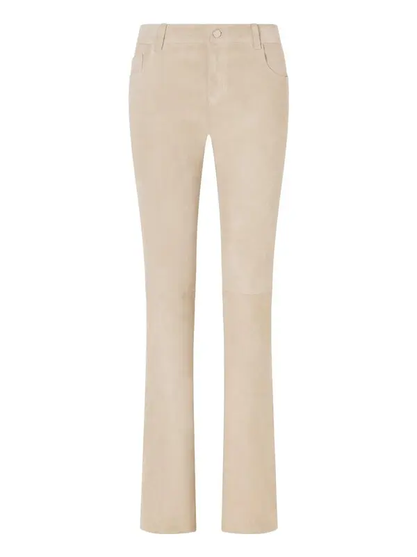Stouls Pawlonia Suede Flared Pants - Gray