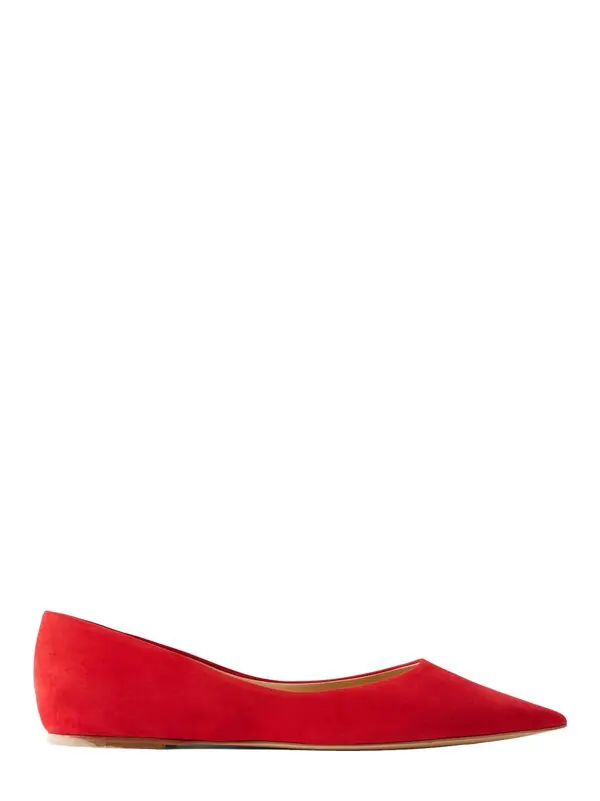 Gabriela Hearst Devil Suede Ballet Flats - Red