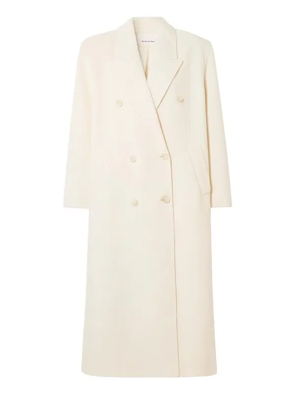 THE FRANKIE SHOP Gaia Double-breasted Wool-blend Coat - Neutrals