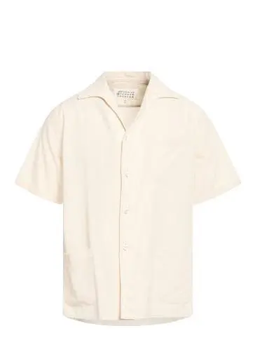 MAISON MARGIELA Shirt Ivory Size Acetate, Cotton, Linen - White